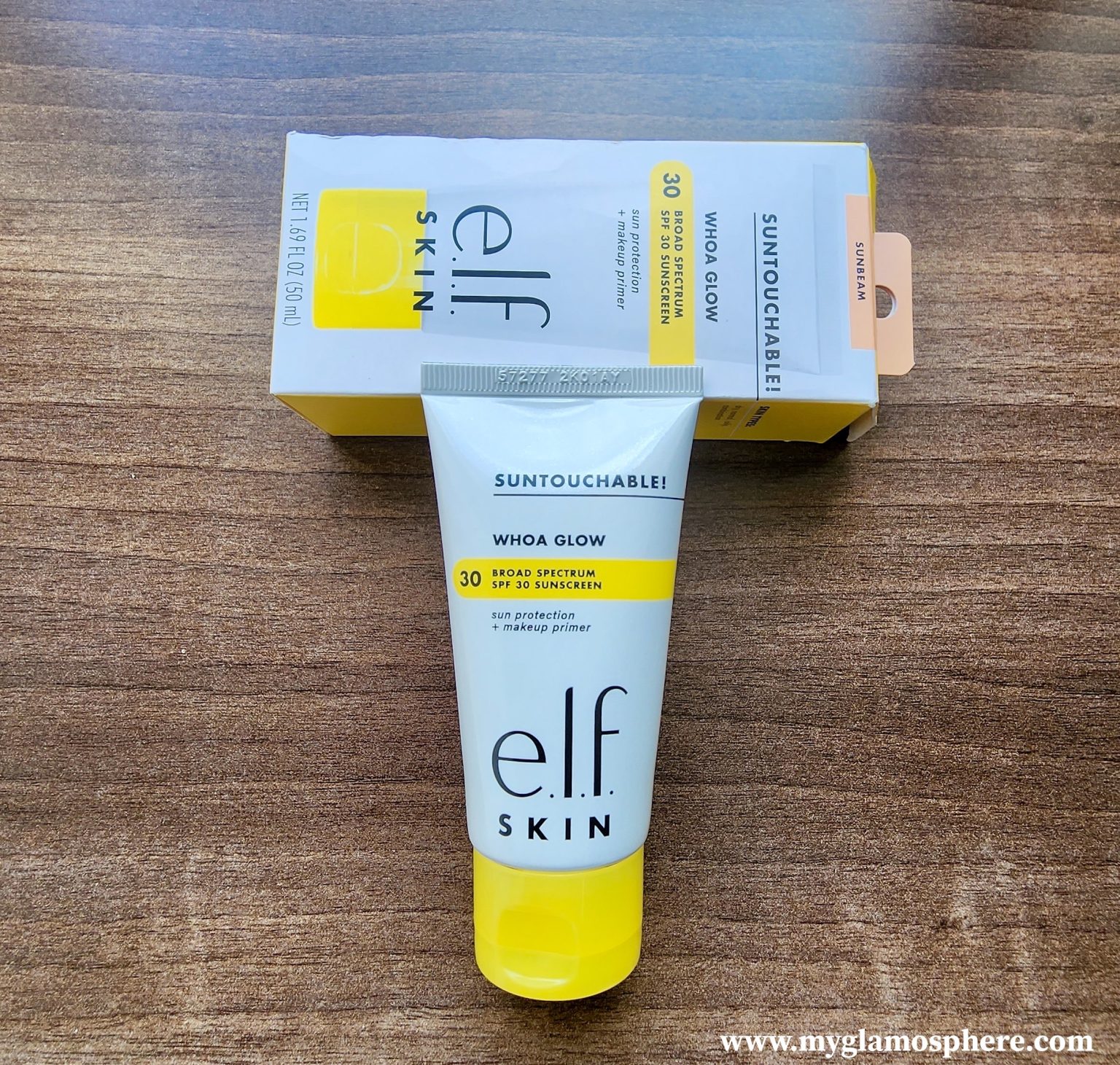 elf Suntouchable Whoa Glow SPF 30 & Face Primer - Review - Glam O' Sphere