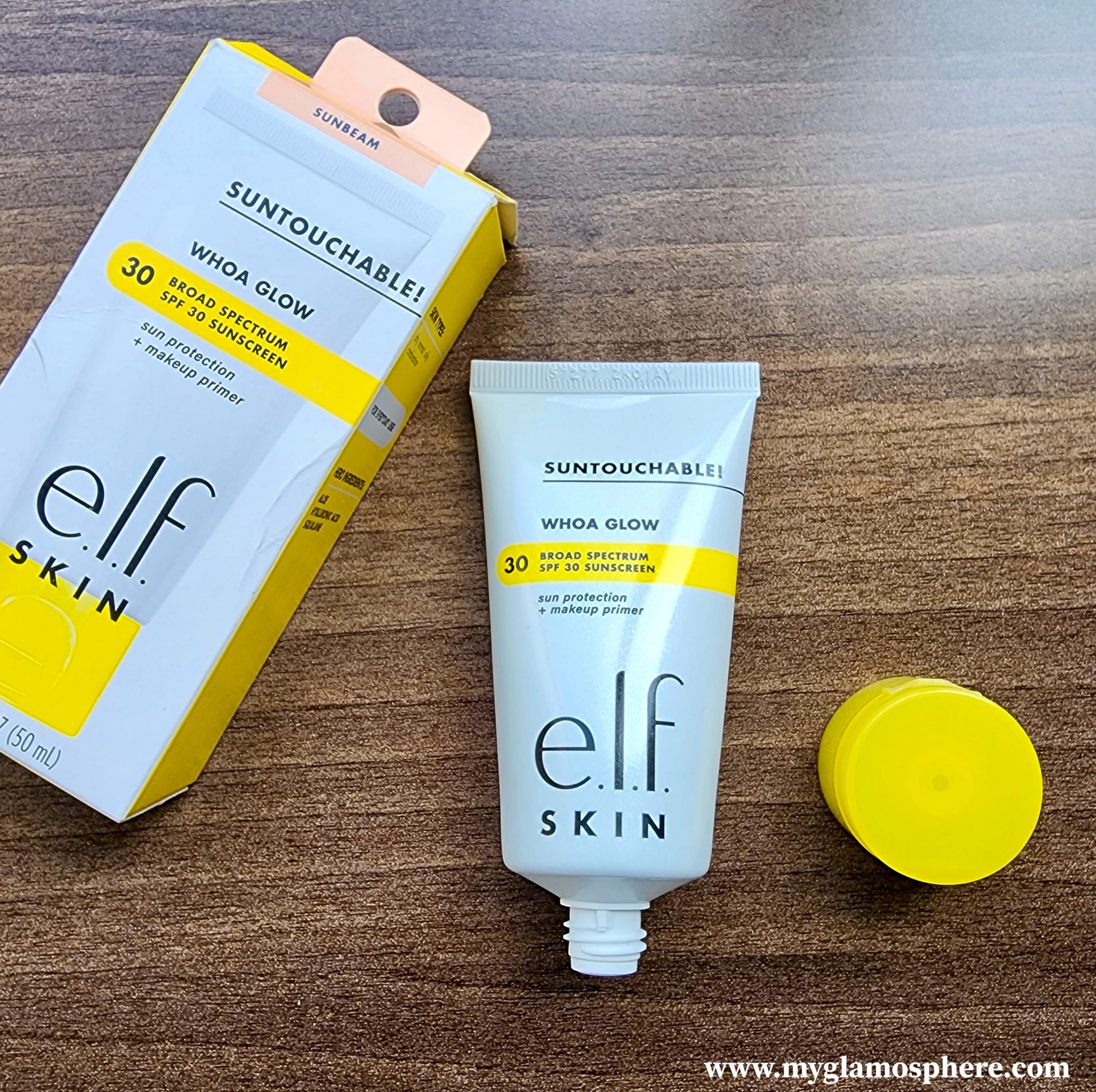 elf Suntouchable Whoa Glow SPF 30 & Face Primer - Review - Glam O' Sphere