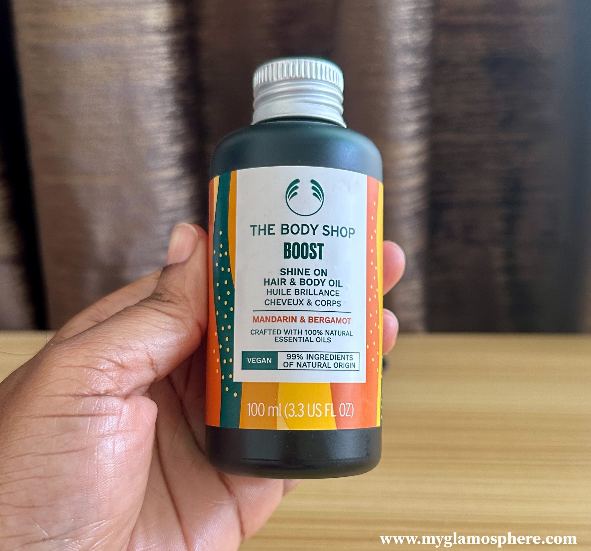 The Body Shop Boost Shine On Hair & Body Oil - Review - Glam O' Sphere